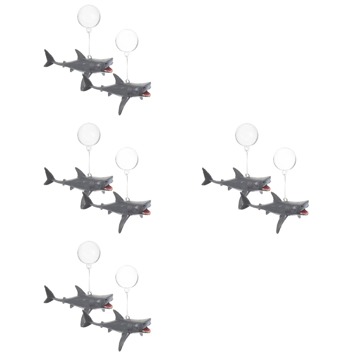 HOMEMAXS 8 Sets Fish Tank Floating Decoration Shark with Floating ...