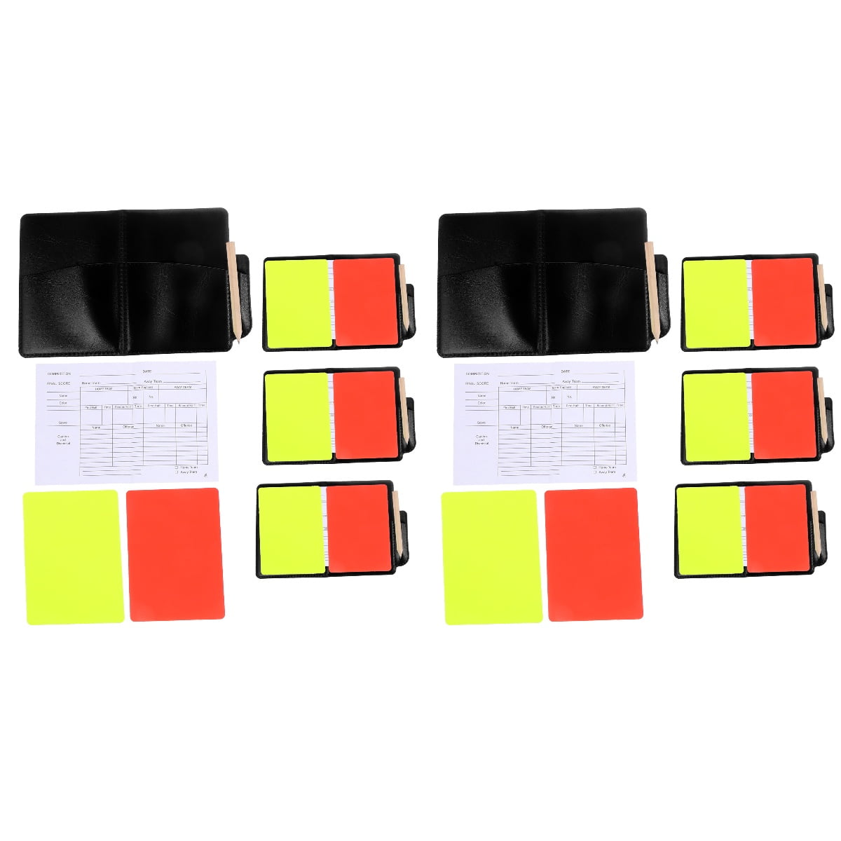HOMEMAXS 8 Sets Football Soccer Referee Wallet Notebook with Red Cards ...