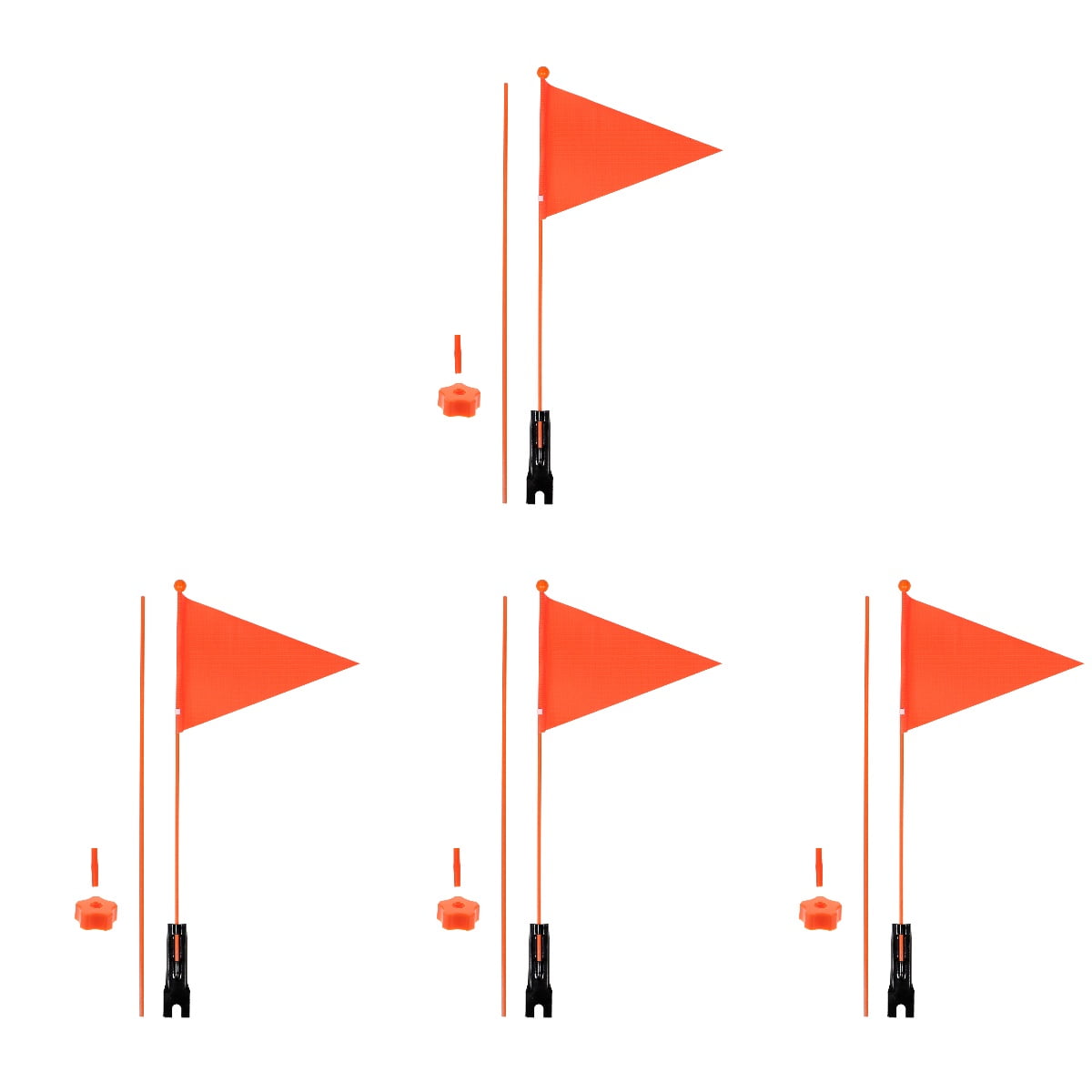 HOMEMAXS 8 Sets Rear Bike Safety Flags Bike Advertising Triangle Flag ...