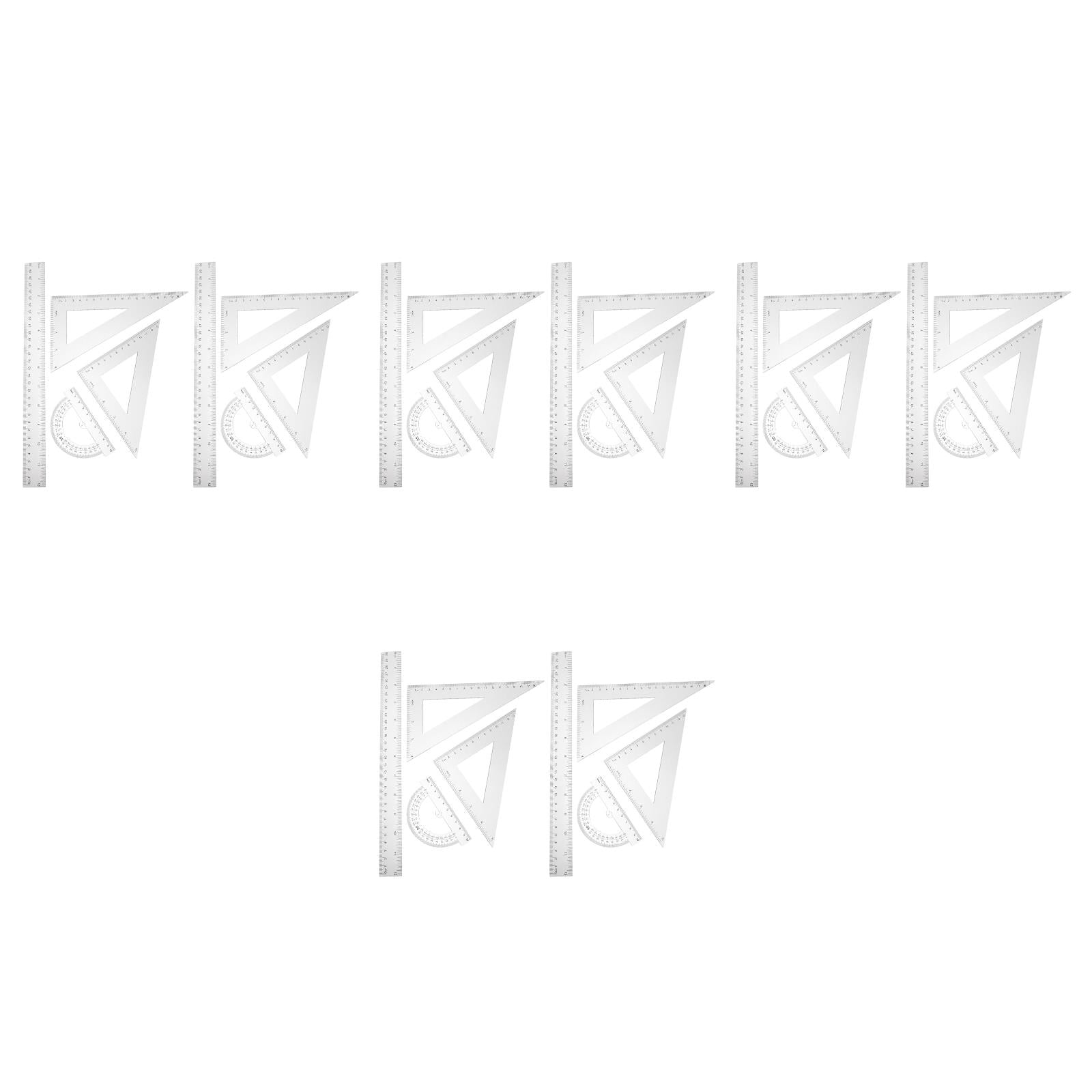 HOMEMAXS 8 Sets Straight Edge Ruler School Ruler Clear Plastic ...