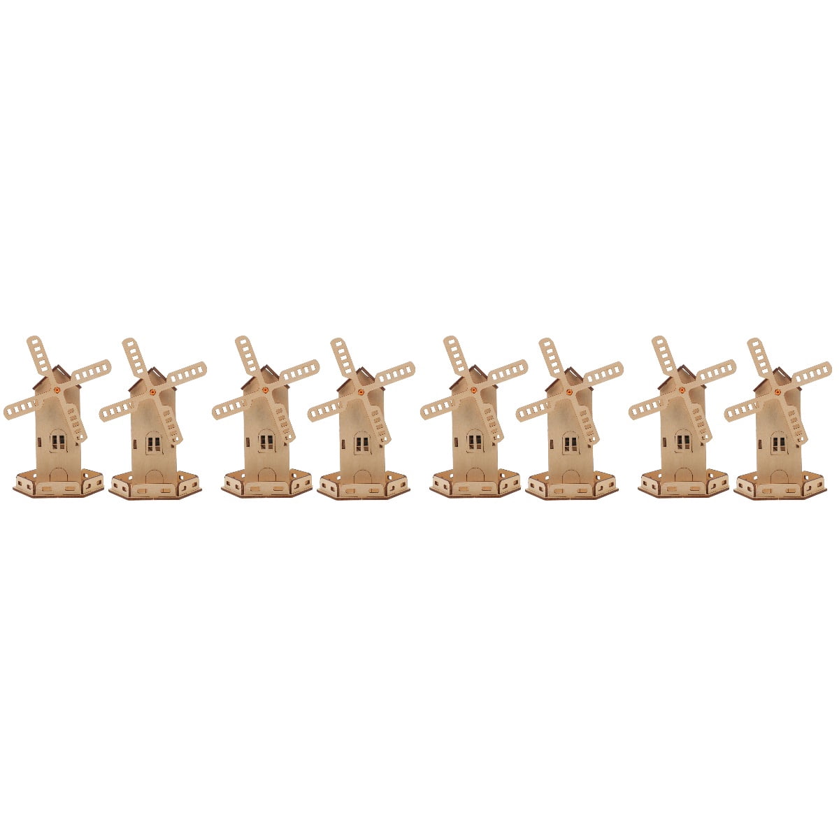HOMEMAXS 8 Sets of DIY Solar Windmill Model Kit Wooden Puzzle Assembly ...