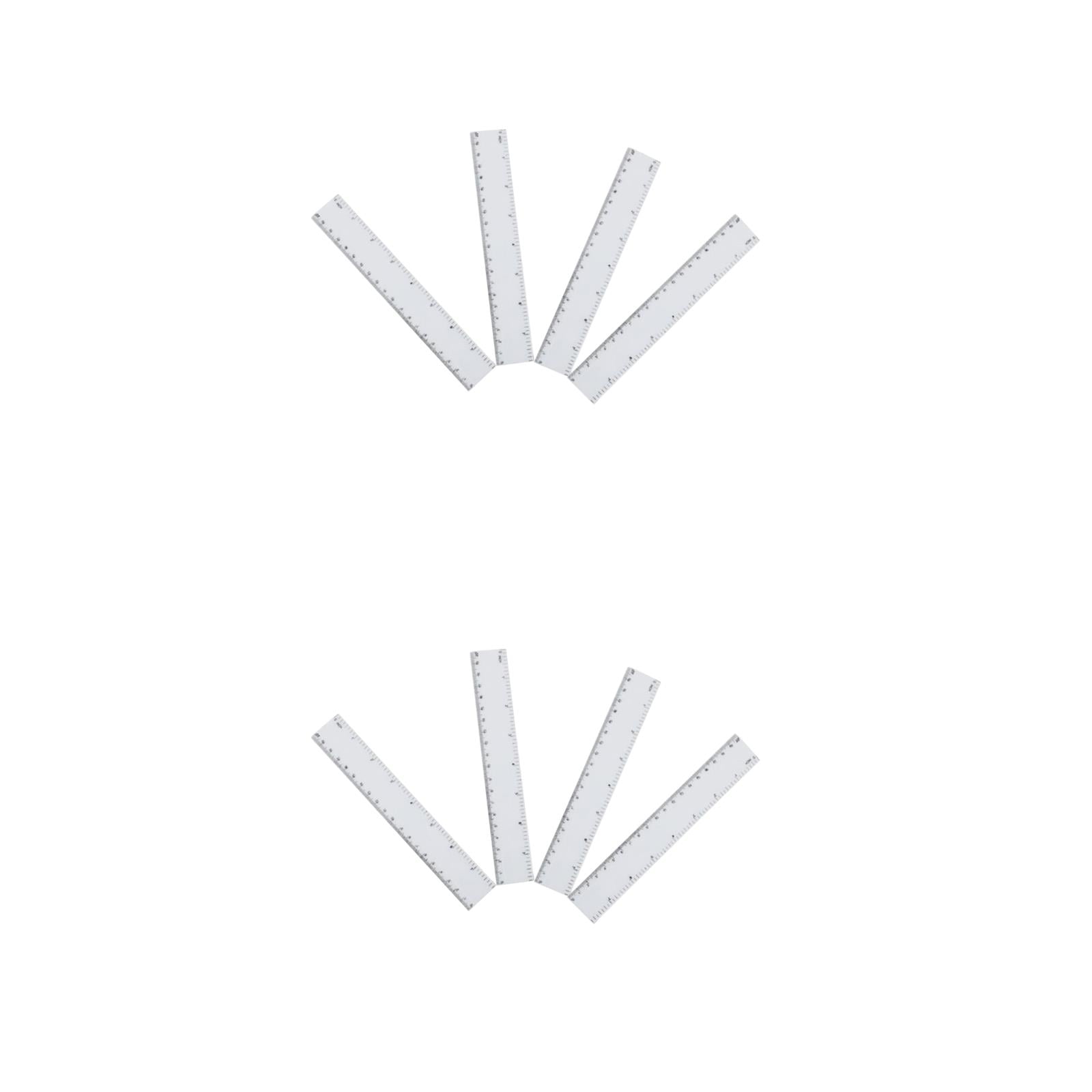 HOMEMAXS 8 pcs 8 inches Plastic Ruler Straight Ruler Plastic Measuring ...