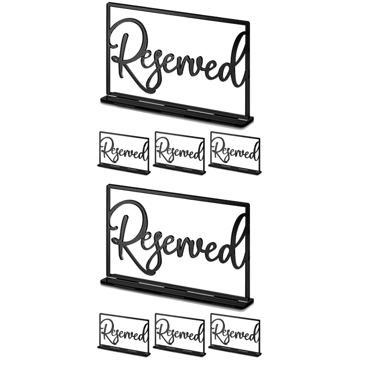 8 pcs Acrylic Reserved Table Sign Wedding Party Table Sign Served ...