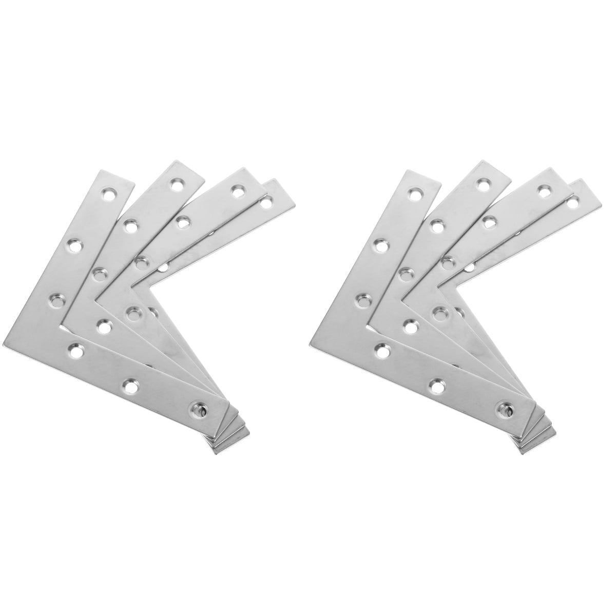 HOMEMAXS 8 pcs Angle Brackets Stainless Steel L-shaped Flat Angle ...