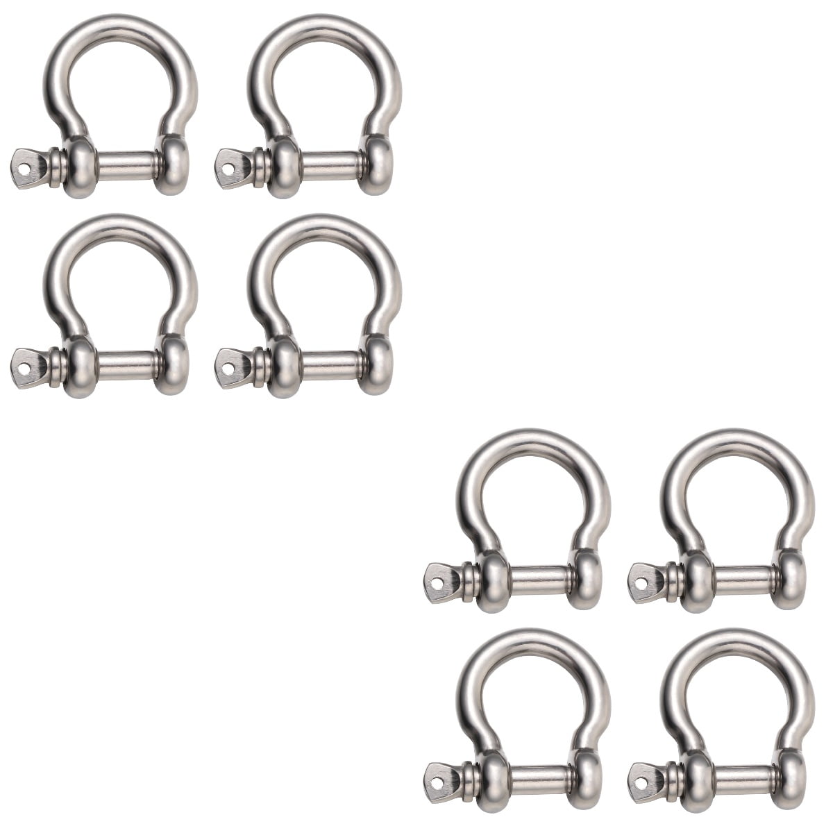 HOMEMAXS 8 pcs D-Shaped Shackles Horseshoe Shaped Shackles Stainless ...
