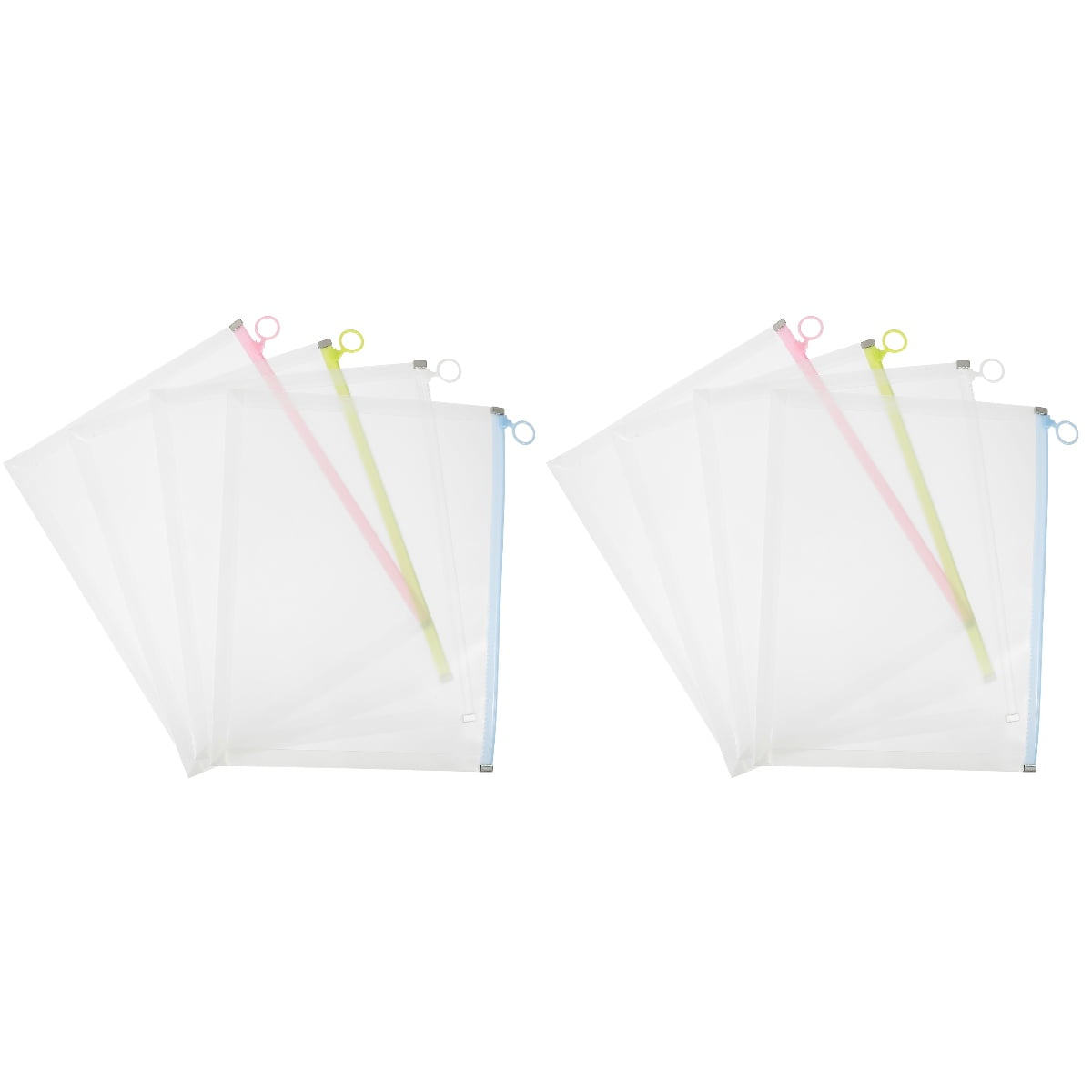 HOMEMAXS 8 pcs Documents Envelopes File Bags Transparent File Pockets ...