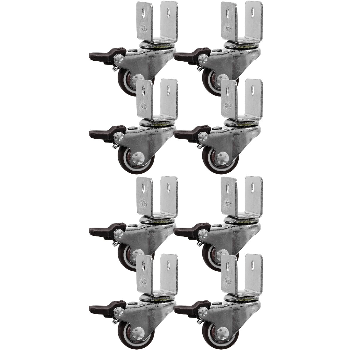 HOMEMAXS 8 pcs Drawer Caster Wheel Plate Casters Trolleys Furniture ...