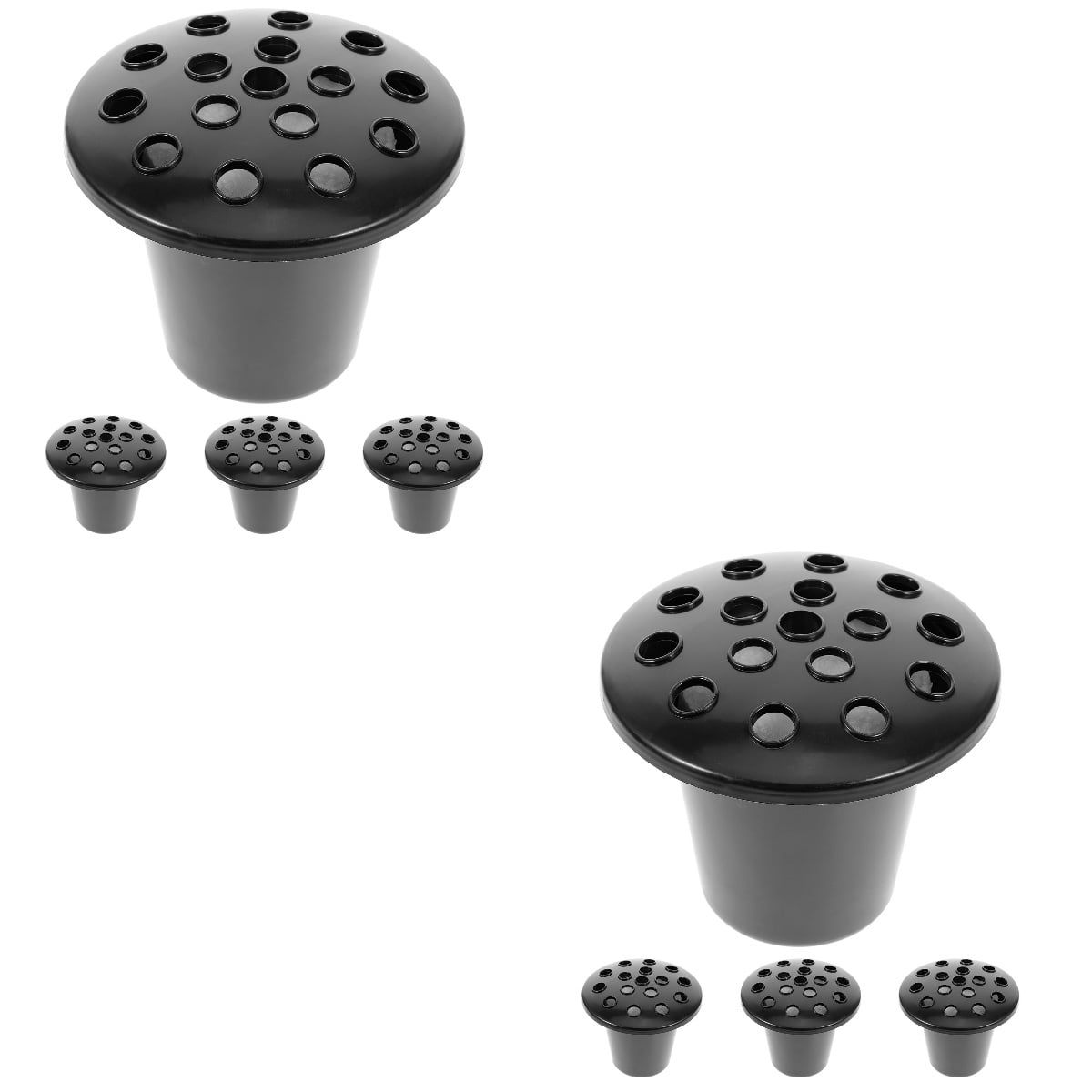 HOMEMAXS 8 pcs Memorial Vase Cemetery Grave Flower Holder 16-hole ...