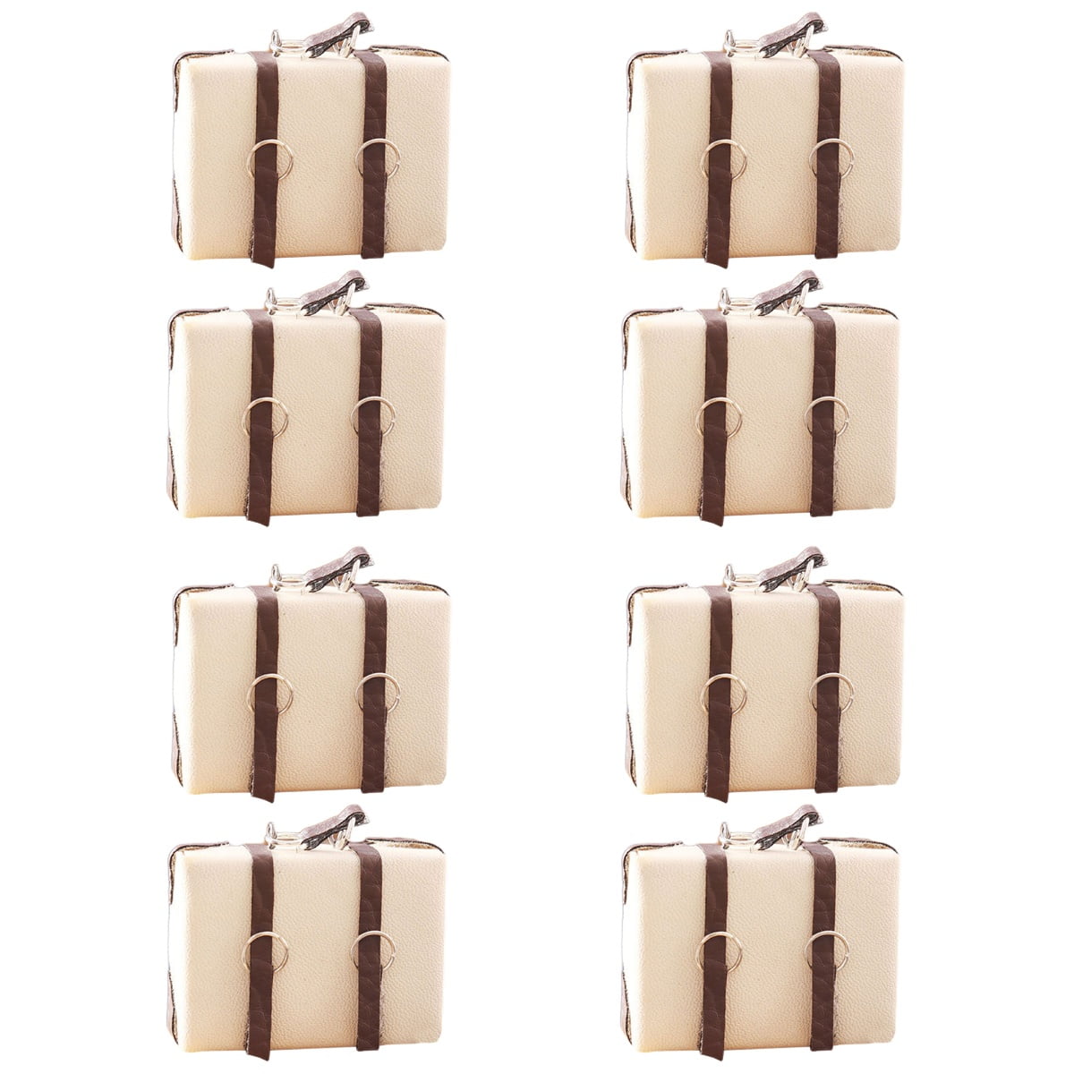 HOMEMAXS 8 pcs Miniature Luggage Briefcase PU Suitcase Doll House ...