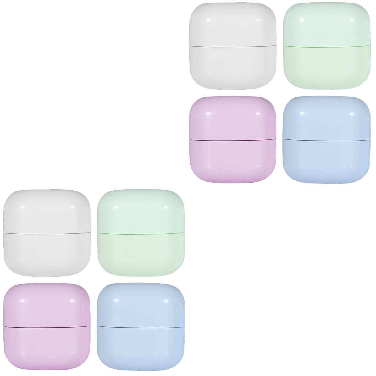 HOMEMAXS 8 pcs Moisturizer Dispensers Refillable Cream Jars Travel ...