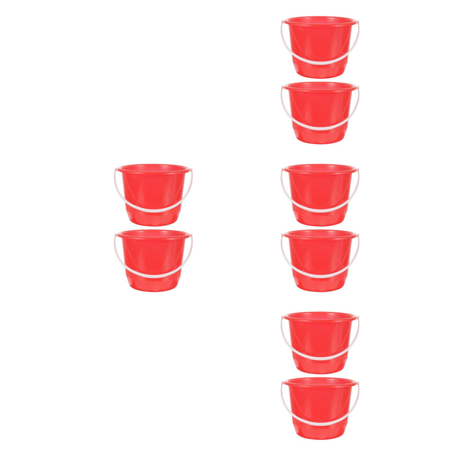 HOMEMAXS WORGEOUS 8 pcs Plastic Buckets with Handles for Water Cleaning ...