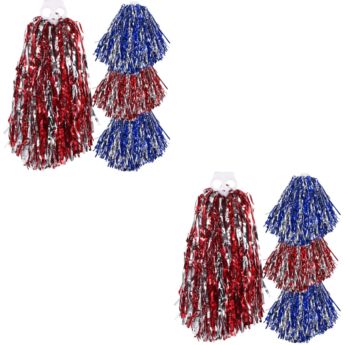 HOMEMAXS 8 pcs Portable Cheerleading Props Reusable Cheerleader Pom ...