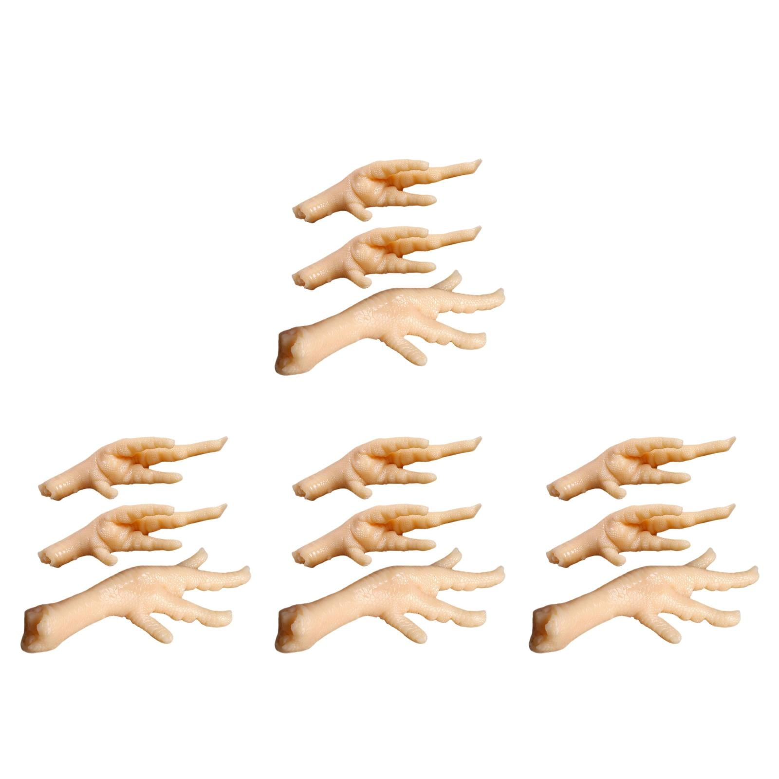 HOMEMAXS 8 pcs Realistic Artificial Chick Feet Food Props Chicken Legs ...