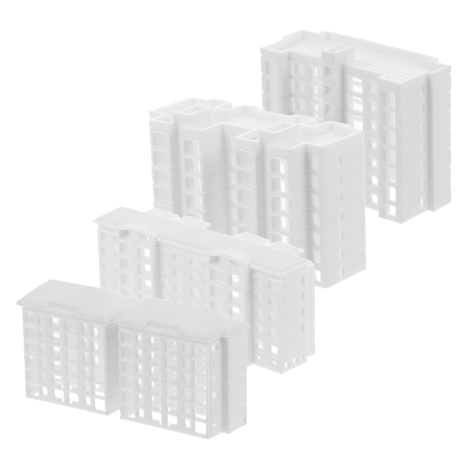HOMEMAXS 8 pcs Residential Building Model Small Plastic Building Model ...