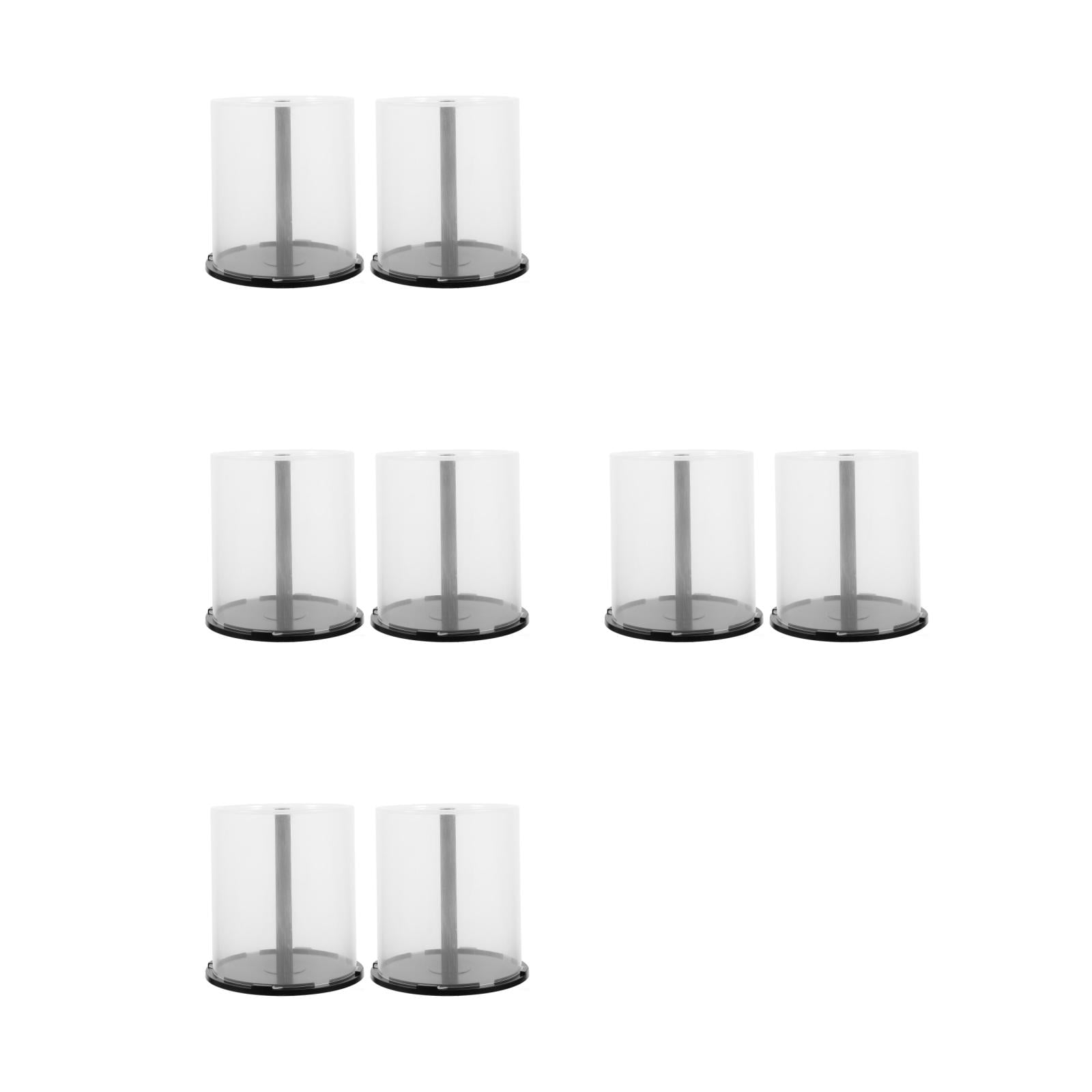 HOMEMAXS 8 pcs Storage Bucket Clear Plastic Dvds Holder Compact Disk ...