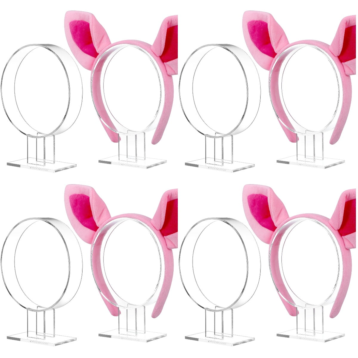 HOMEMAXS 8 pcs Transparent Headband Organizer Acrylic Headband Holder ...