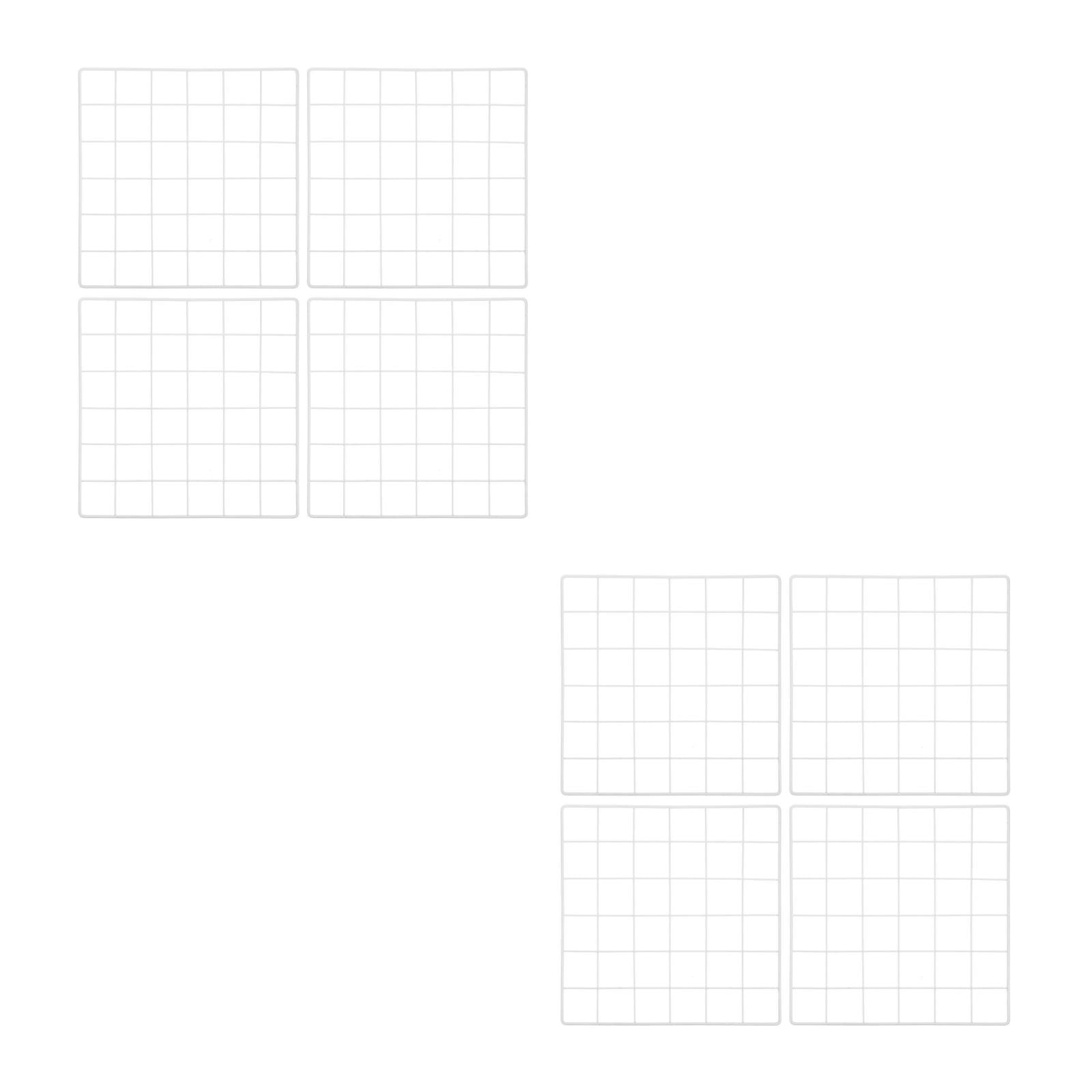 HOMEMAXS 8 pcs Wire Grid Panel For Retail Display Iron Wire Grid Wall ...