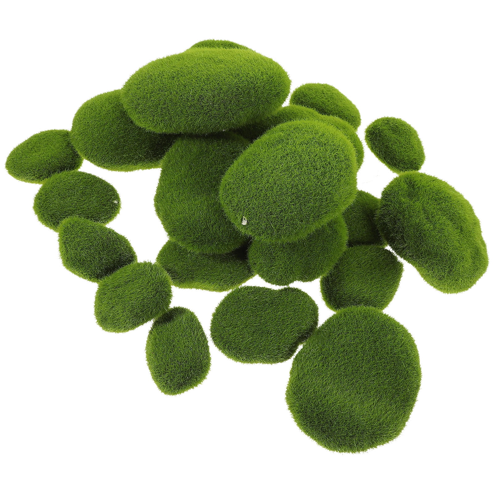 HOMEMAXS 80 Pcs Artificial Moss Stones Fake Moss Stone Props ...