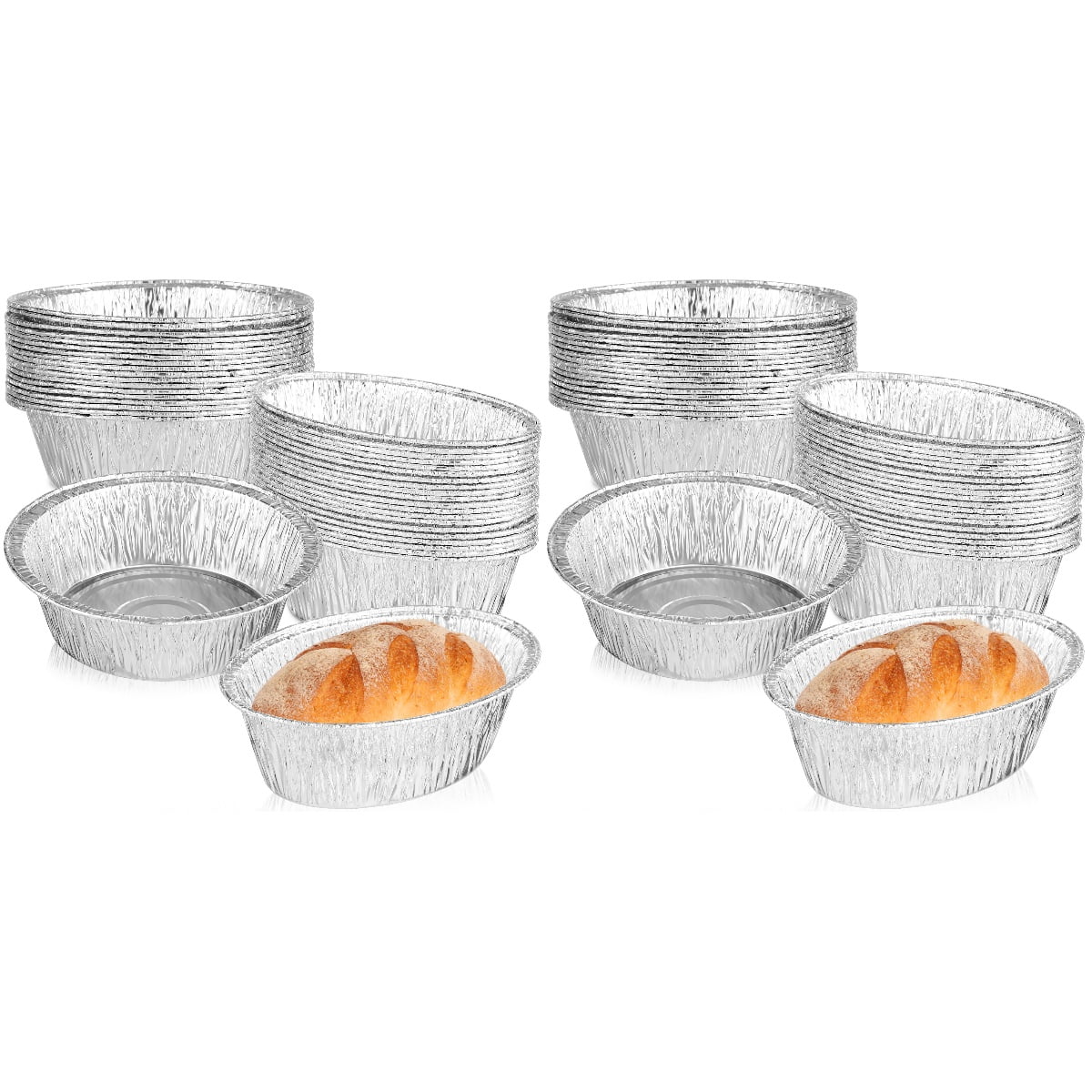 HOMEMAXS 80 Pcs Foil Pie Dishes Aluminum Foil Pie Pans Small Pie Tarts ...