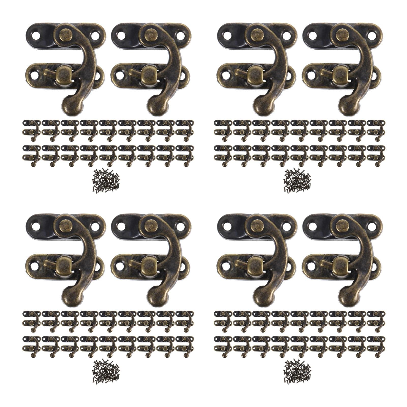 HOMEMAXS 80 pcs Antique Right Latch Hook Hasp Vintage Lock Clasp Swing ...