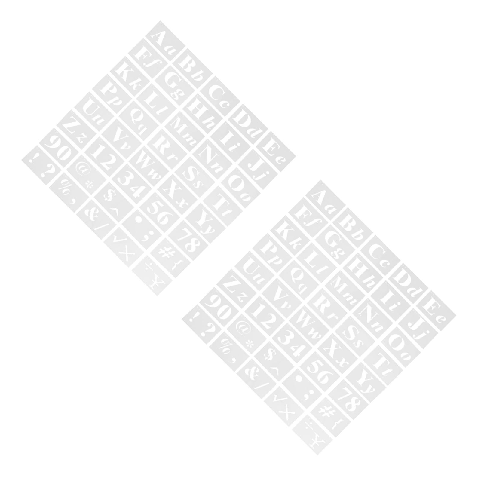 HOMEMAXS 80 pcs Large Letter Stencils For Painting Reusable Alphabet ...