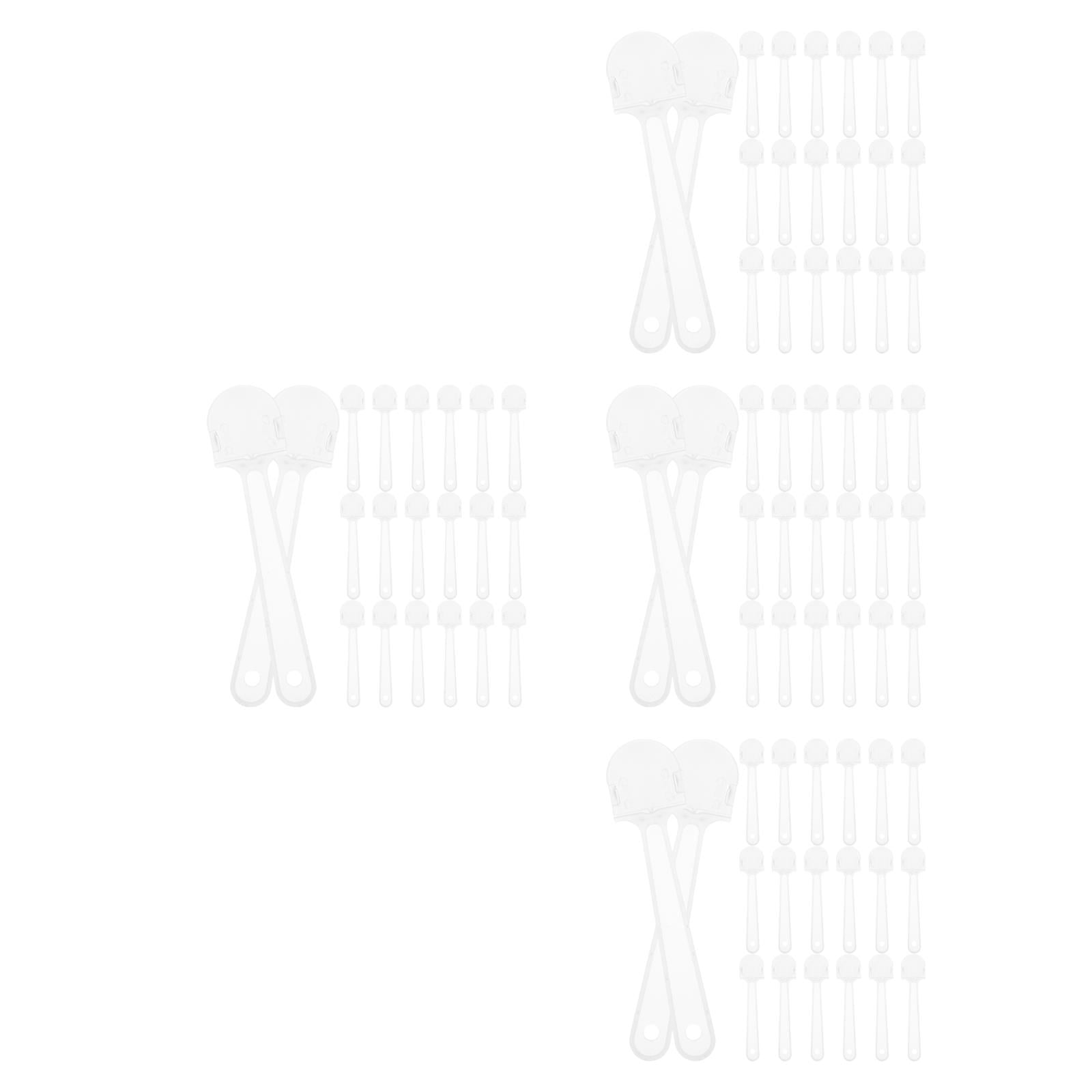 HOMEMAXS 80 pcs Mini Blank Fans Handles Plastic Fan Making Handles Fan ...