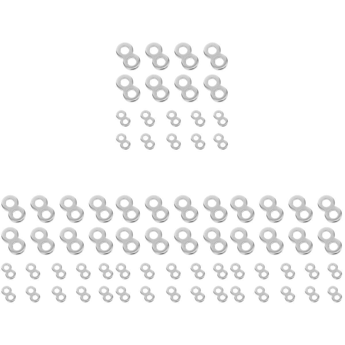 HOMEMAXS 80 pcs Stainless Steel Tabletop Fasteners 8 Figure Fasteners ...