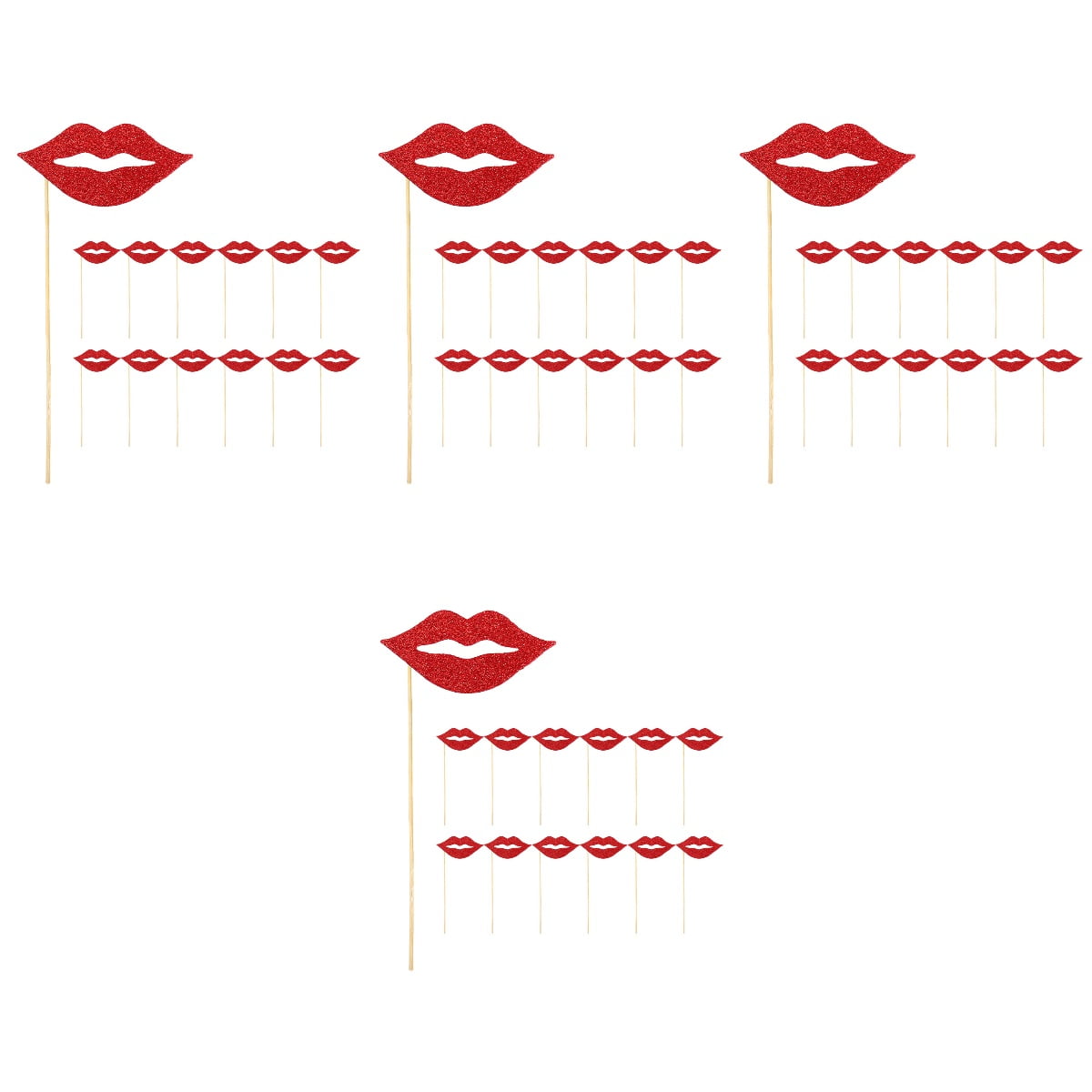 HOMEMAXS 80 pcs Unique Lips Booth Props Creative Handheld Photo Prop ...