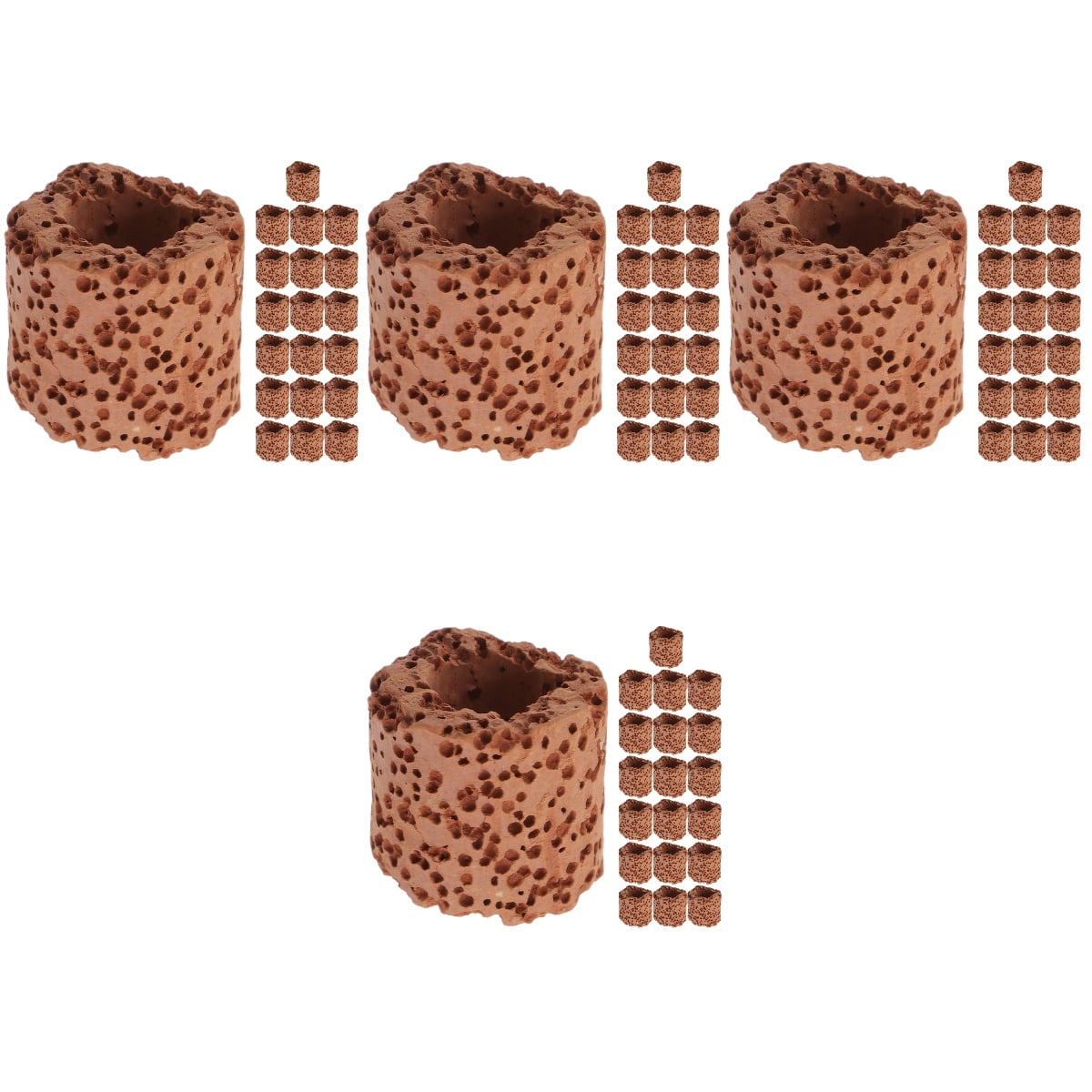 HOMEMAXS 80 pcs Water Plant Fixed Pottery Ring Fish Tank Ceramic Plant ...