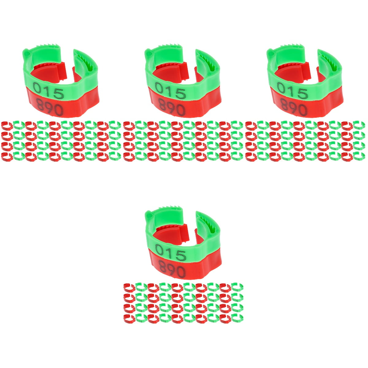 HOMEMAXS 800 pcs Poultry Leg Bands Rooster Leg Rings Chicken Bird Leg ...