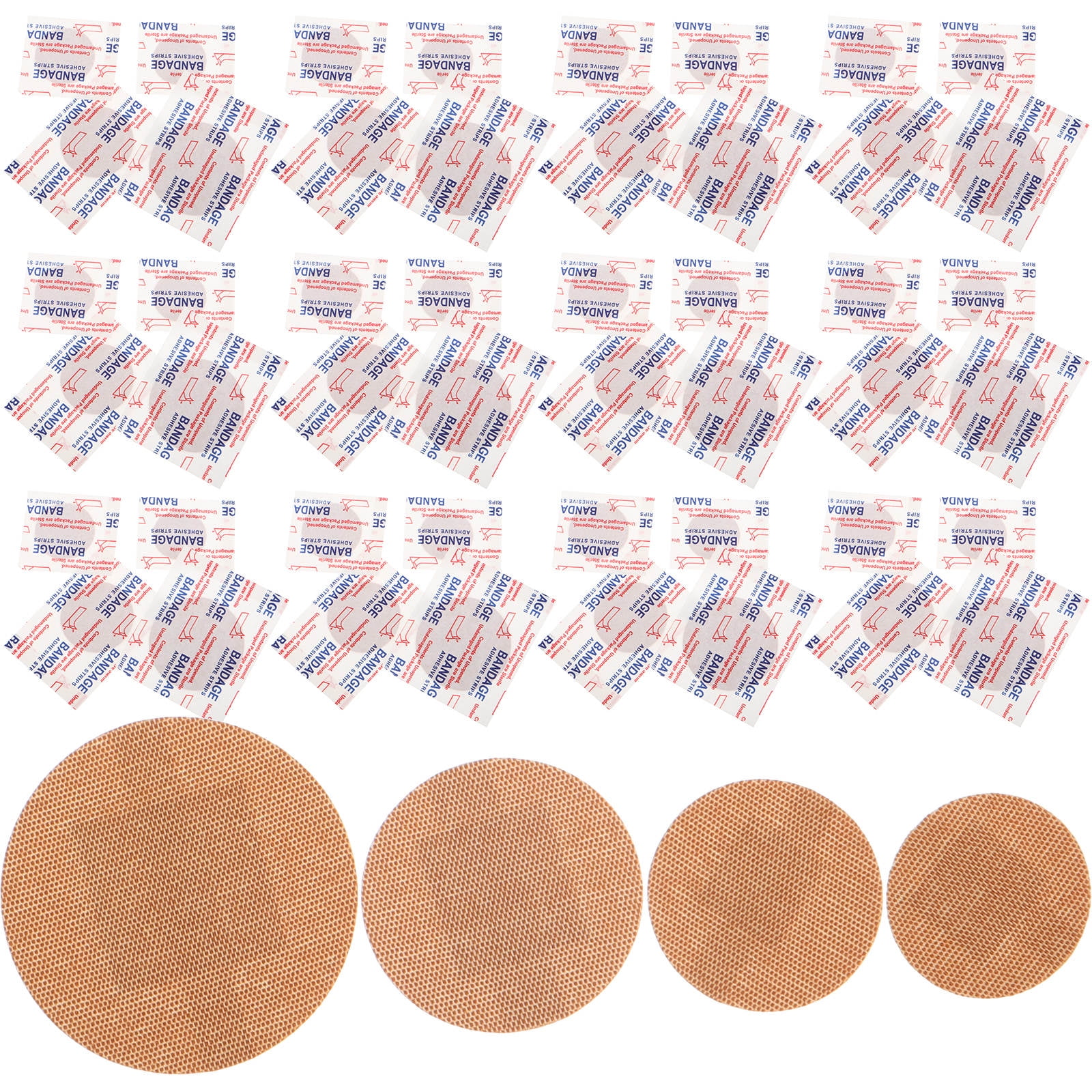 HOMEMAXS 80PCS Portable Round Bandages for Fingertips Breathable ...