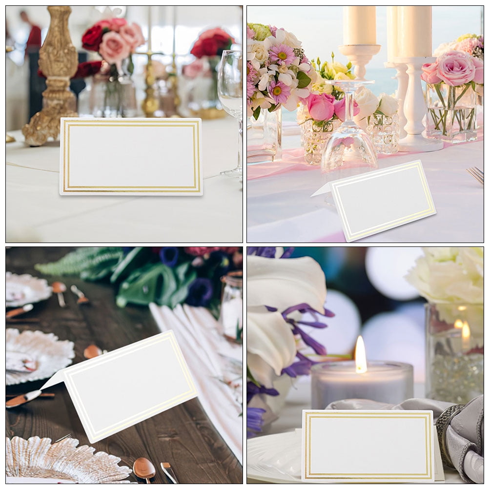 HOMEMAXS 80pcs Folding Place Cards For Weddings And Events Blank Table ...