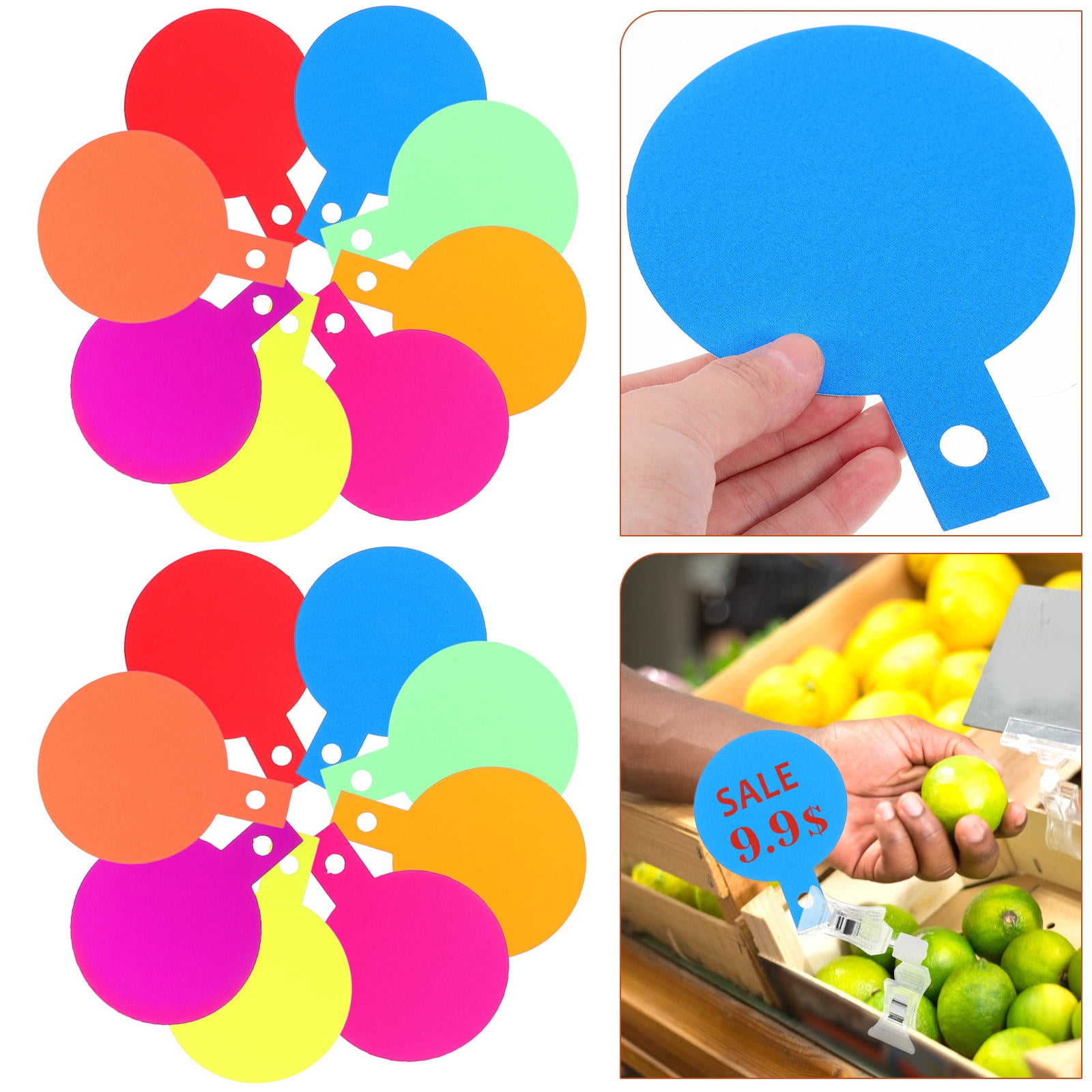 HOMEMAXS 80pcs Price Tags for Writing Bright Assorted Color Paper ...
