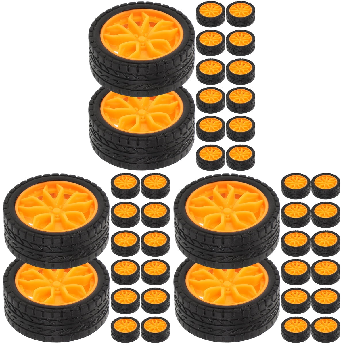 HOMEMAXS 84 pcs Kids Car Wheels DIY Kids Car Assemble Wheels Small Car ...