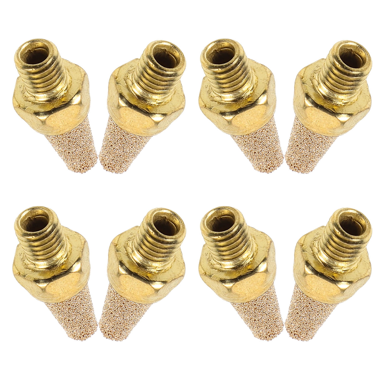 Minkissy Pneumatic Tool Connector Air Compressor Muffler Golden 8Pcs ...