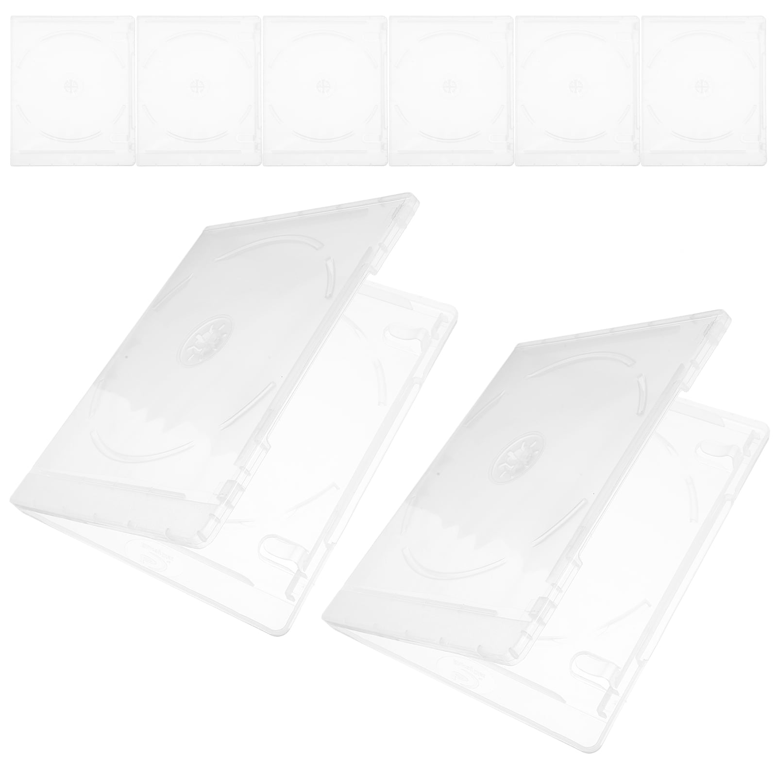 HOMEMAXS 8pcs Empty CD Cases Clear Double DVD Case Disc Holder Disk ...