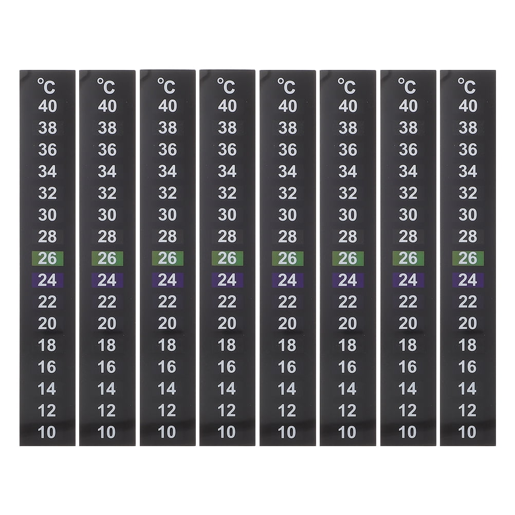 HOMEMAXS 8pcs Fish Tank Thermometer Strip Adhesive Strip Thermometer 50 ...