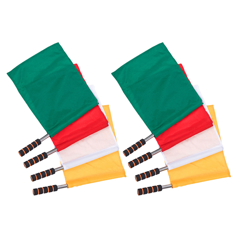 HOMEMAXS 8pcs Hand Signal Flags Match Flags Portable Field Flags Referee Hand Flags Match Soccer ...