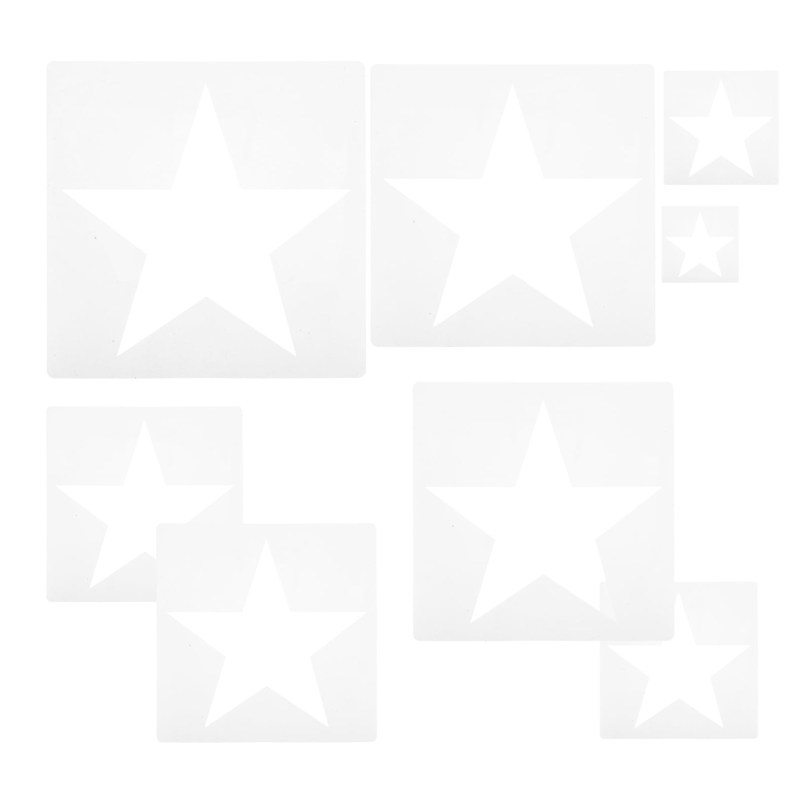 HOMEMAXS 8pcs Large Star Stencils Different Sizes Star Template For ...