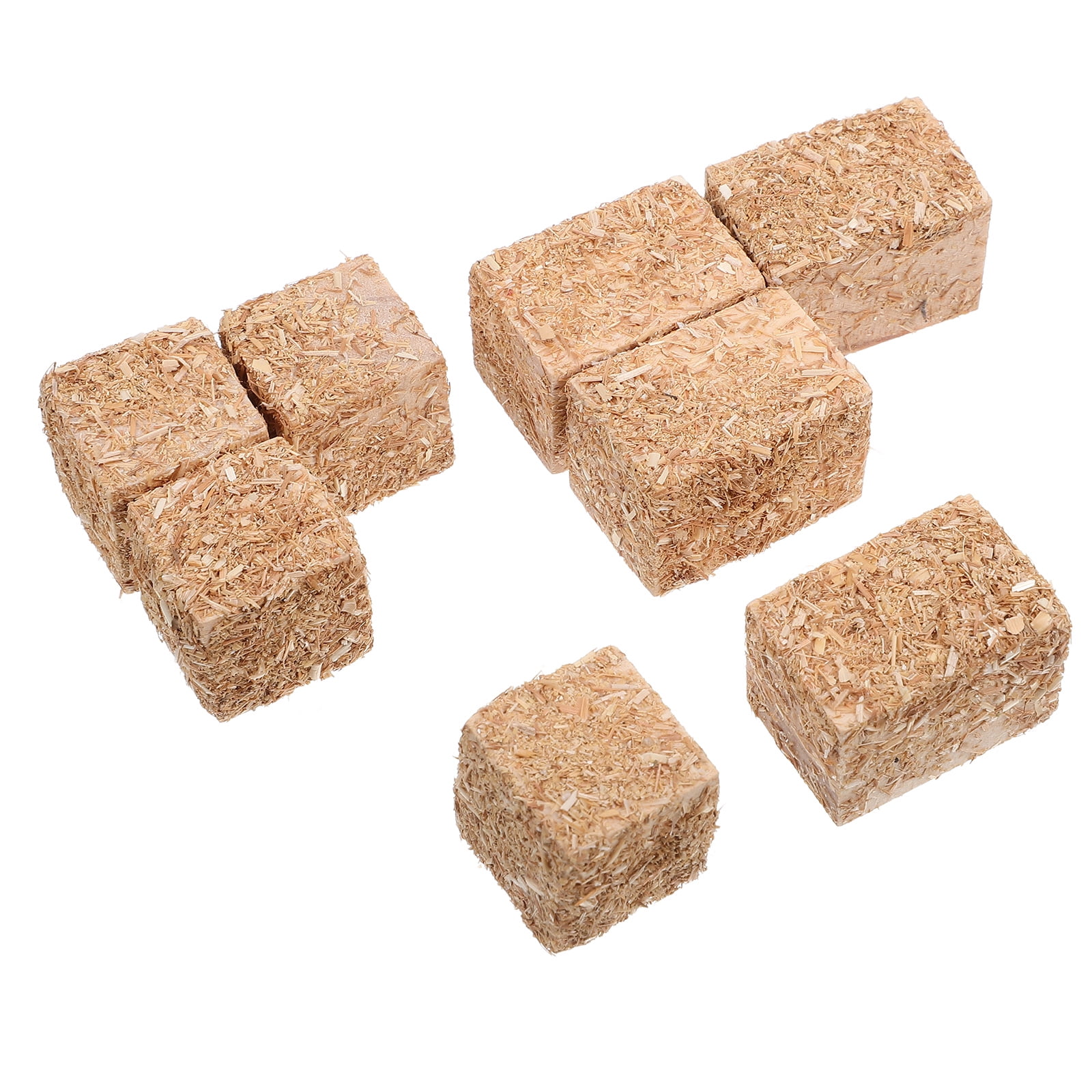 HOMEMAXS 8pcs Mini Hay Bale Faux Harvest Crafts Display Props Small ...