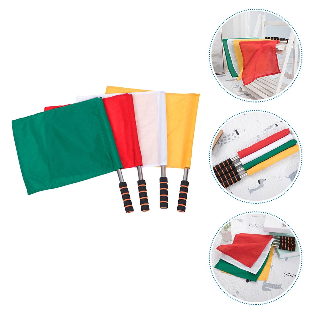 HOMEMAXS 8pcs Referee Football Soccer Flags Race Conducting Flags ...