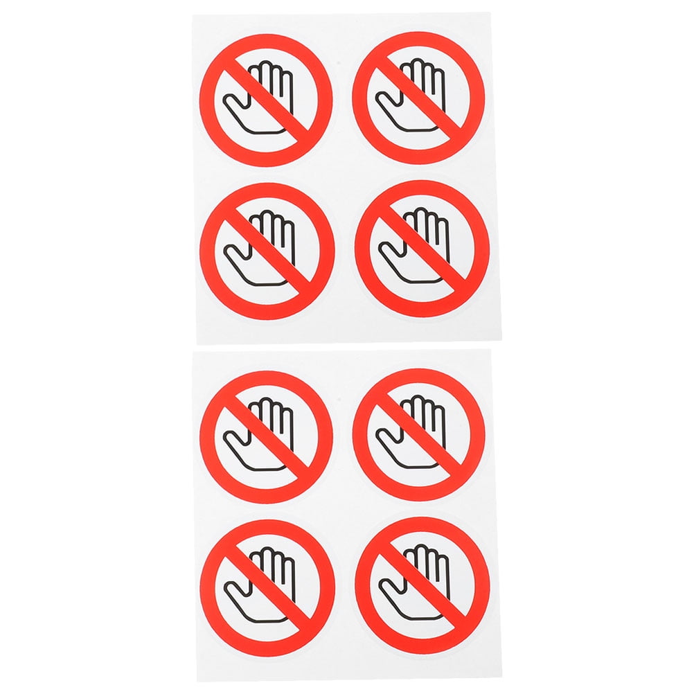 HOMEMAXS 8pcs Safety Warning Sign Stickers Prohibited Do Not Touch ...