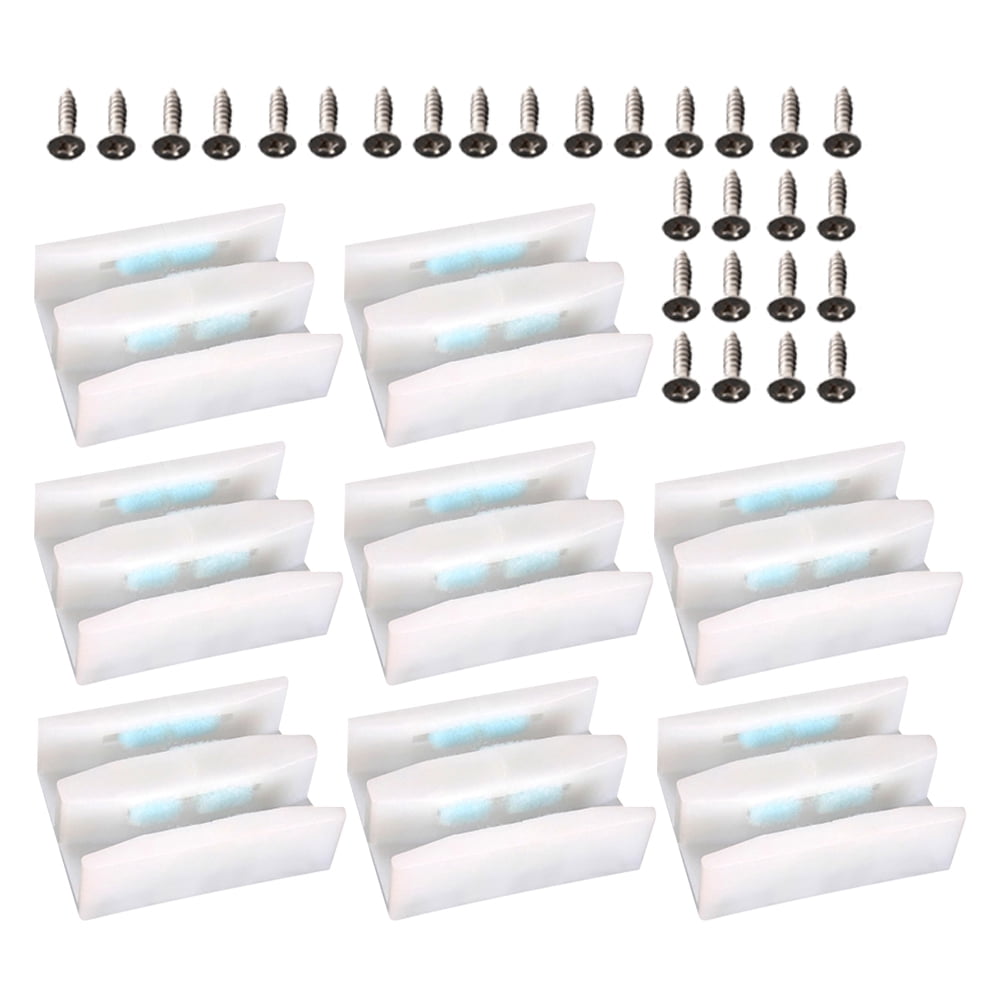 HOMEMAXS 8pcs Sliding Shower Door Bottom Guides Sliding Door Track ...