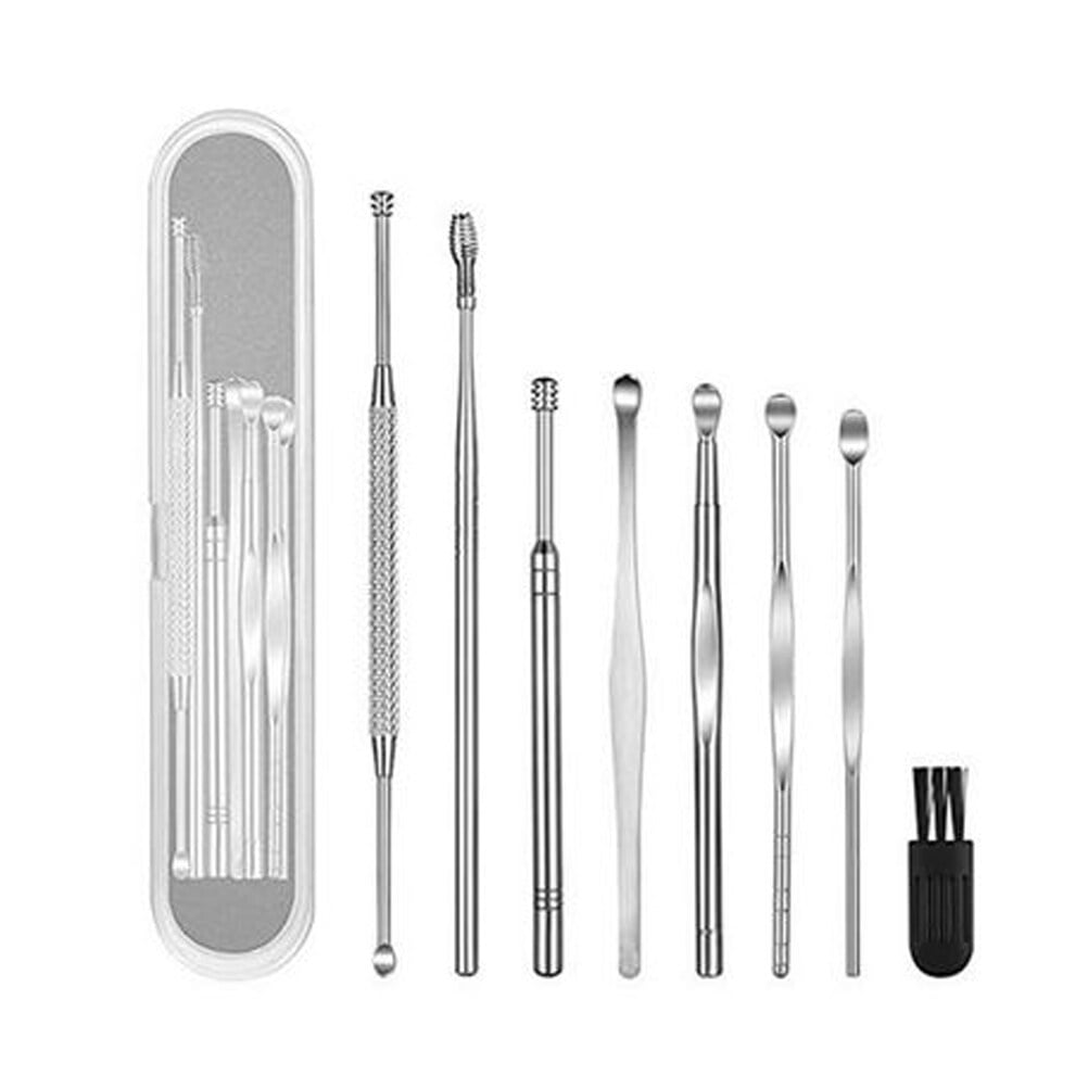 8pcs Stainless Steel Ear Wax Remover Ear Cleaner Set for Individual ...