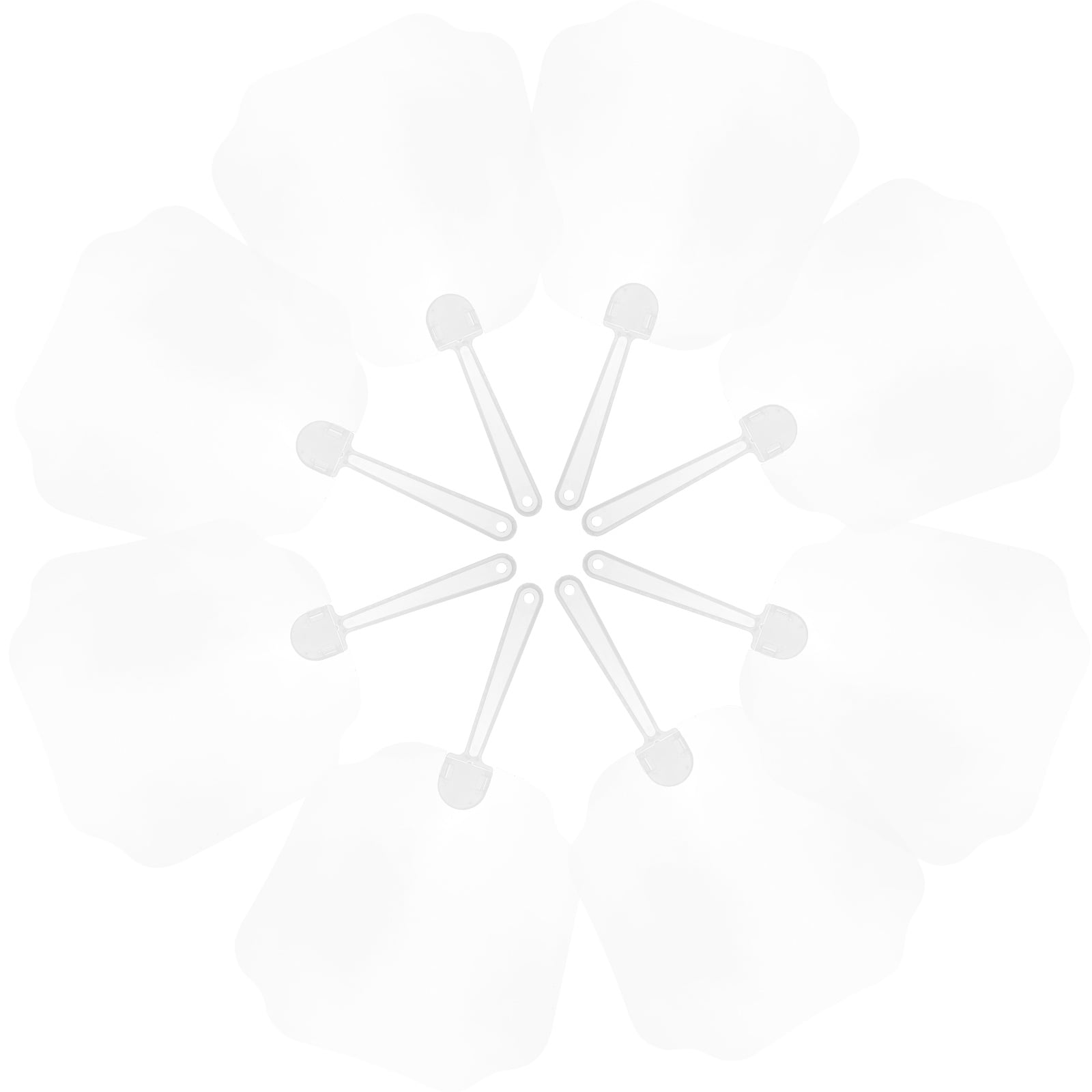 HOMEMAXS 8pcs Transparent Blank Painting Fans DIY Drawing Fans Clear ...