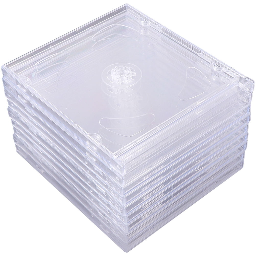 HOMEMAXS 9 Pcs CD Case Slim Jewel Cases Clear Blank Travel Transparent ...