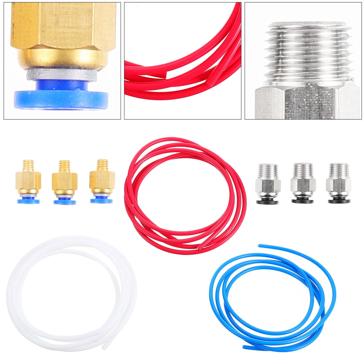 HOMEMAXS 9 Pcs Tube with Fittings Connector 3D Printer Accessories ...