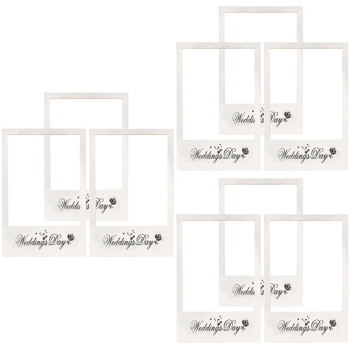 HOMEMAXS 9 pcs Creative Weddings Day DIY Paper Photo Frame Photo Booth ...