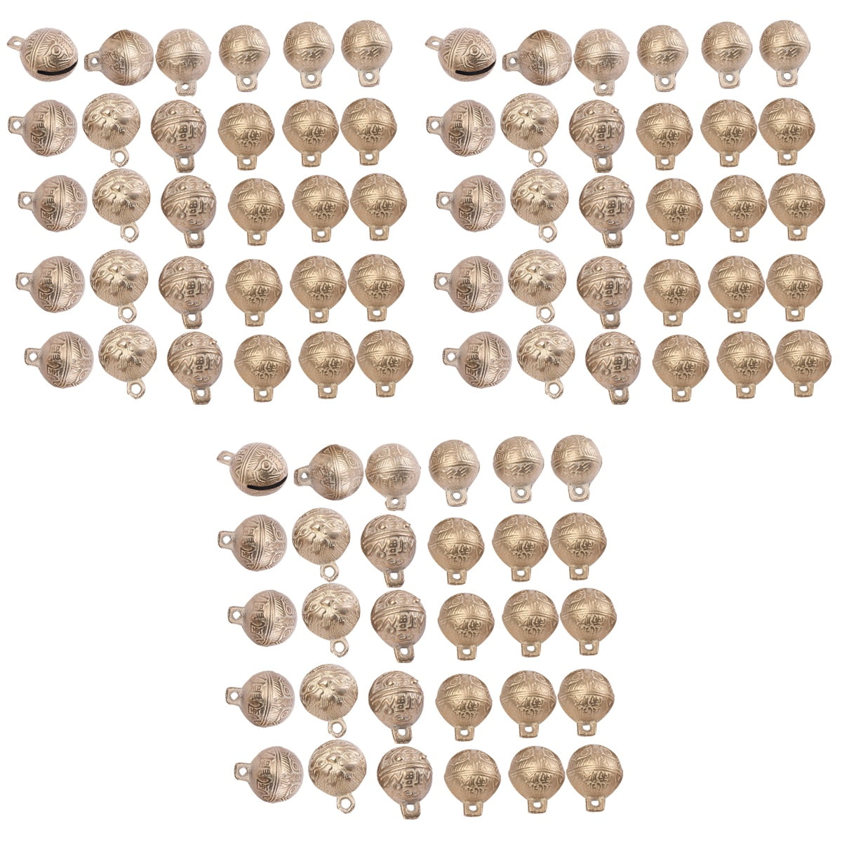 HOMEMAXS 90 Pcs 18mm DIY Copper Bells Accessories Tiger Head Pattern Small Bells Creative Wind ...
