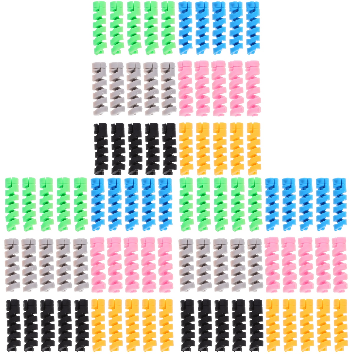 HOMEMAXS 90 pcs Charger Cable Saver Flexible Cable Cord Protector ...